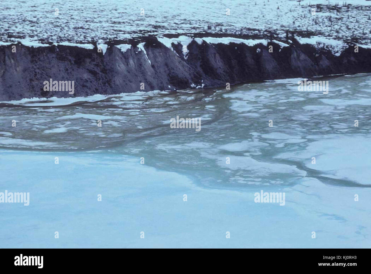 Ice on river scenic Stock Photo - Alamy