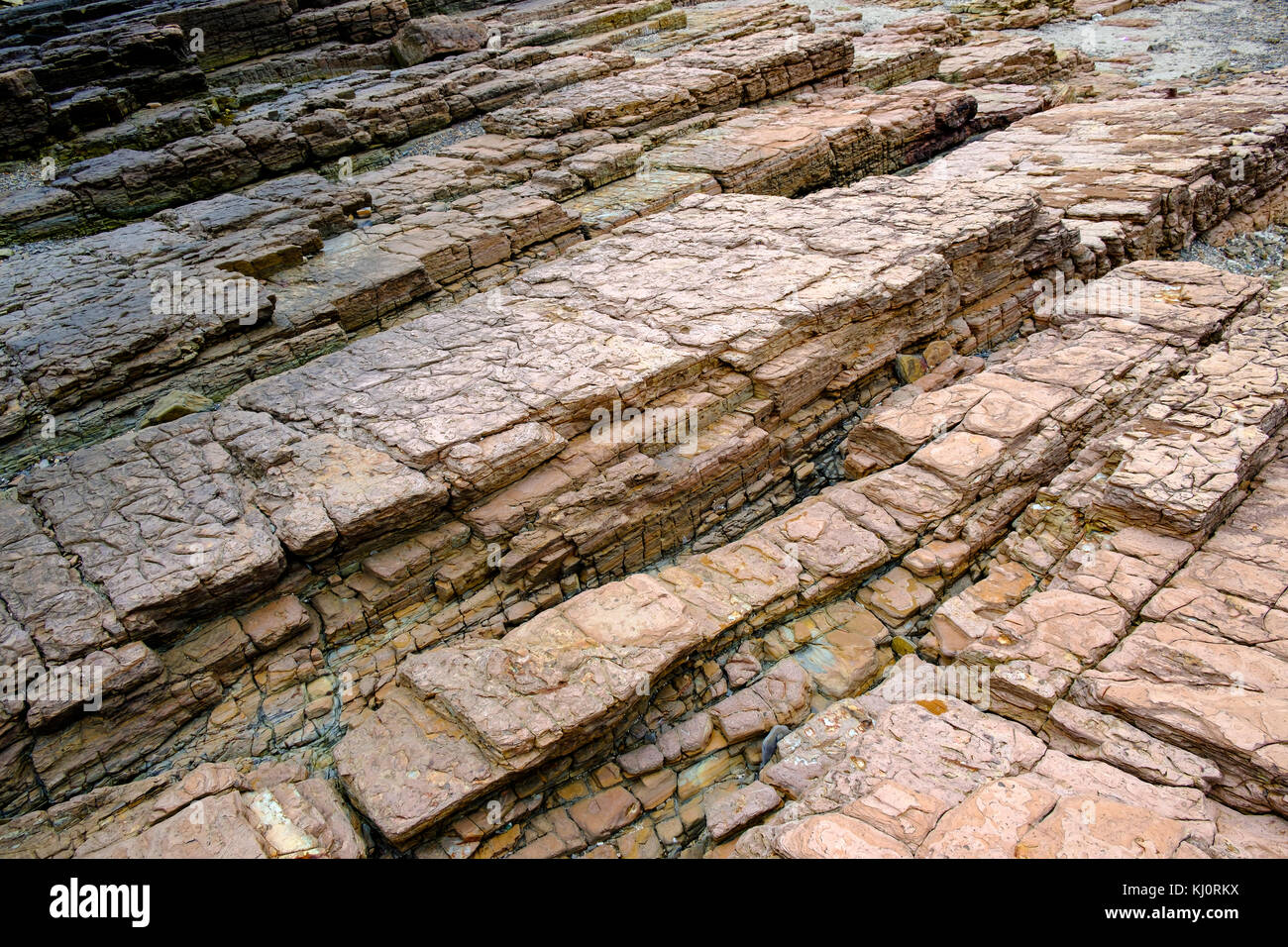 Tilted sedimentary rock layers in hi-res stock photography and images ...