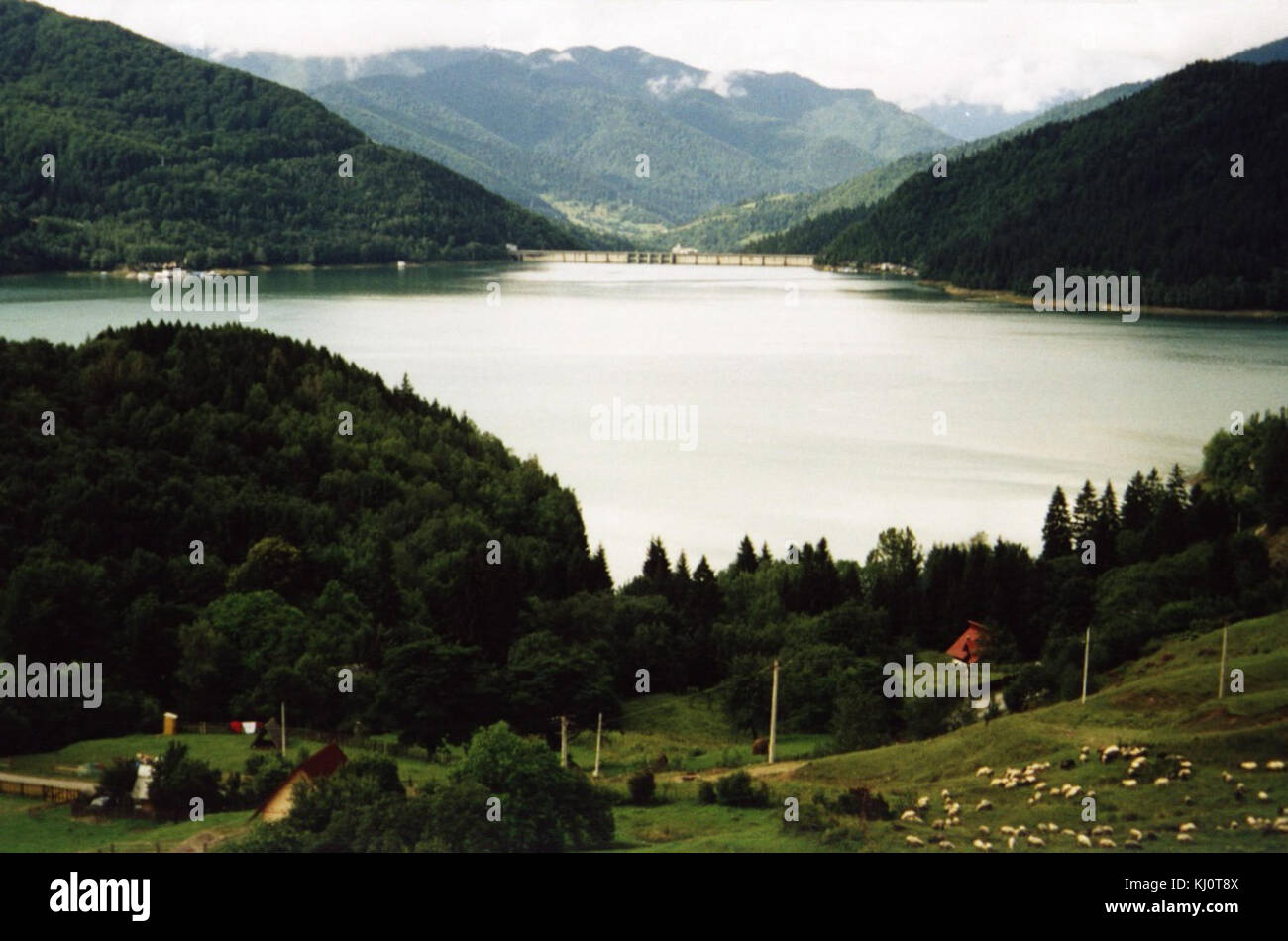 Bicaz Lake and Dam Stock Photo - Alamy