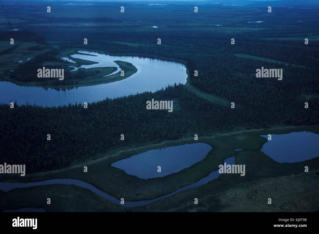 Innoko refuge meandering river Stock Photo - Alamy