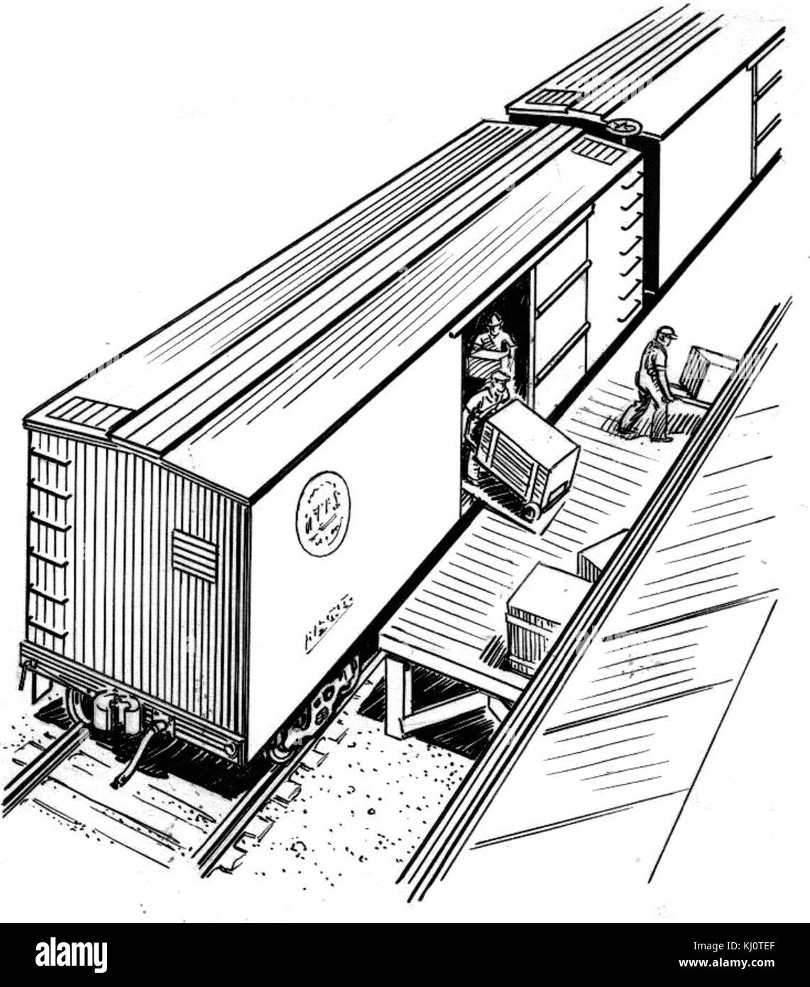 Historic boxcar Black and White Stock Photos & Images - Alamy