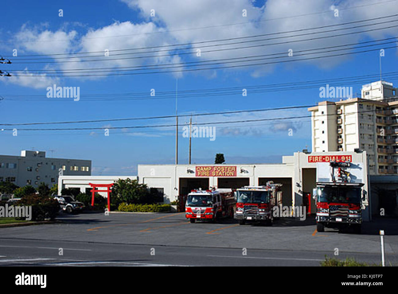 Camp Foster Fire Station Stock Photo - Alamy