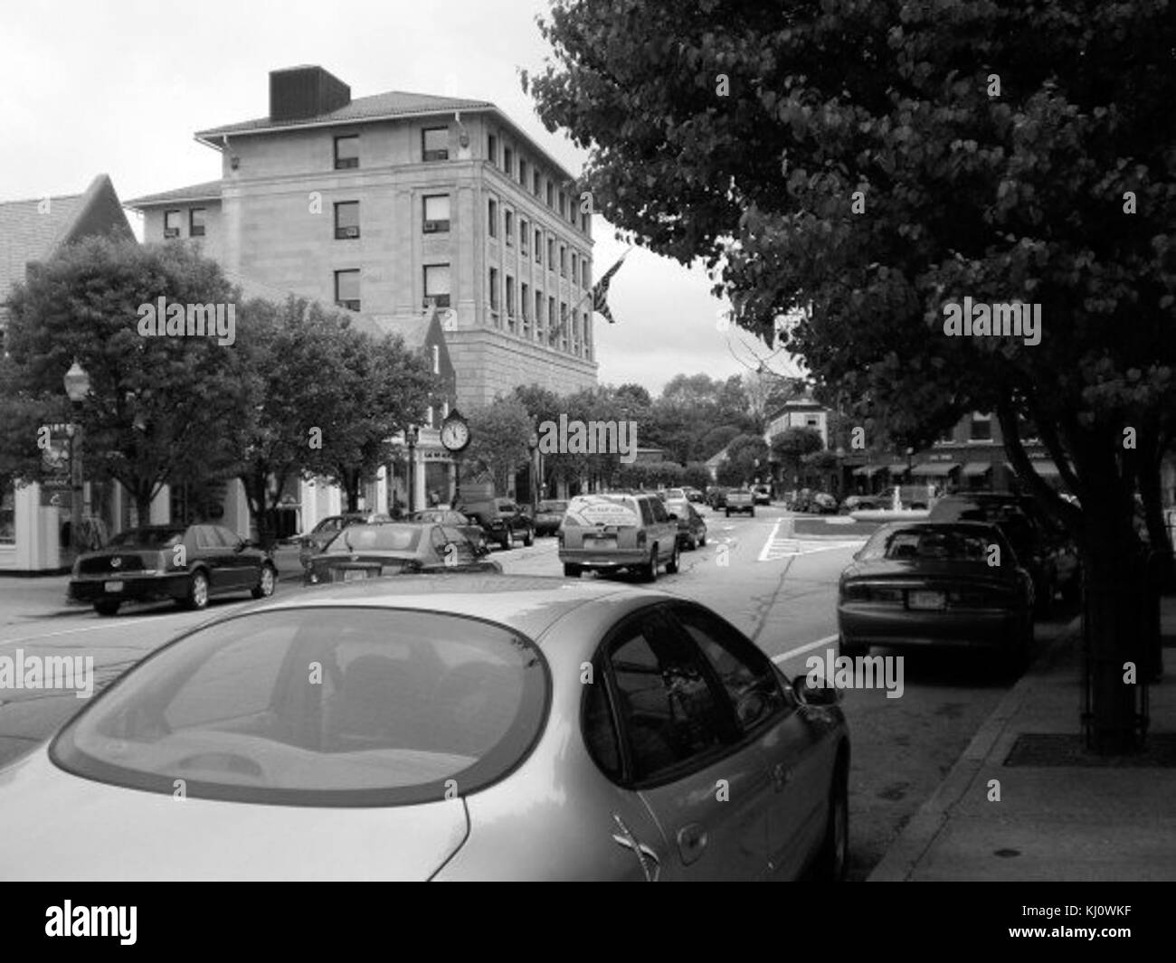 Downtown streets and cities Black and White Stock Photos & Images - Alamy