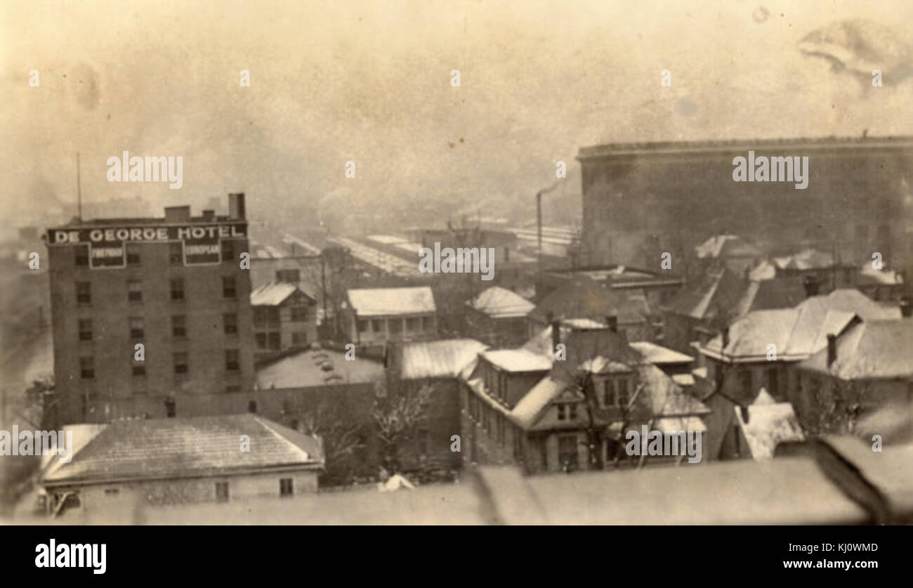 Downtown Houston covered in snow Stock Photo - Alamy