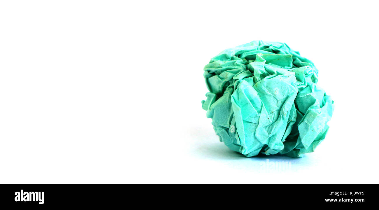 Crumpled paper ball isolated on white background Stock Photo - Alamy