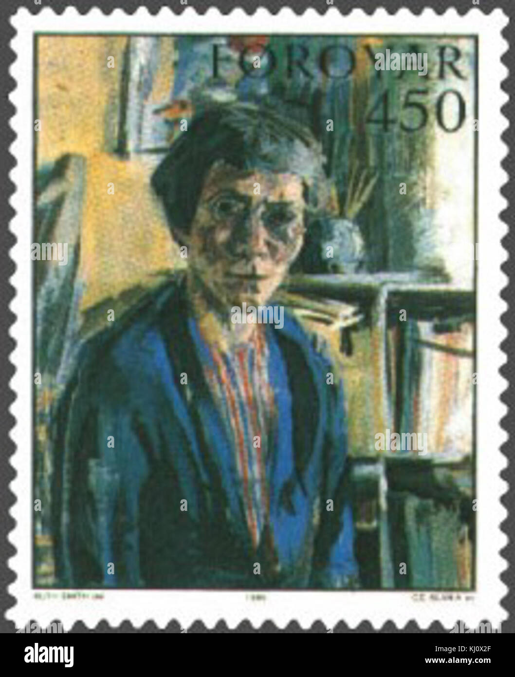 This Faroe stamp features an image by Ruth Smith, a renowned artist ...