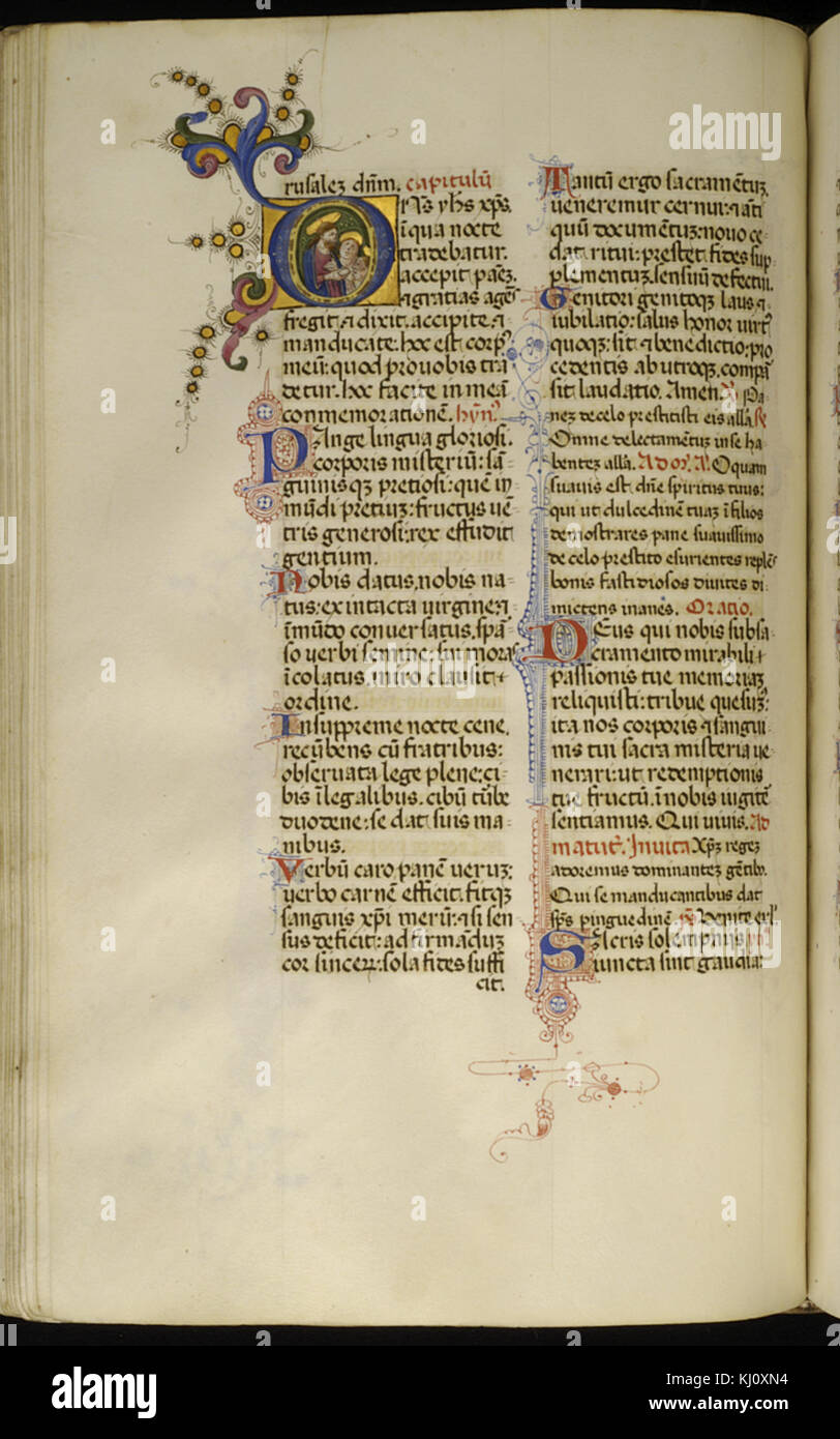 A leaf from a Breviary by Francesco di Antonio del Chierico, showing ...