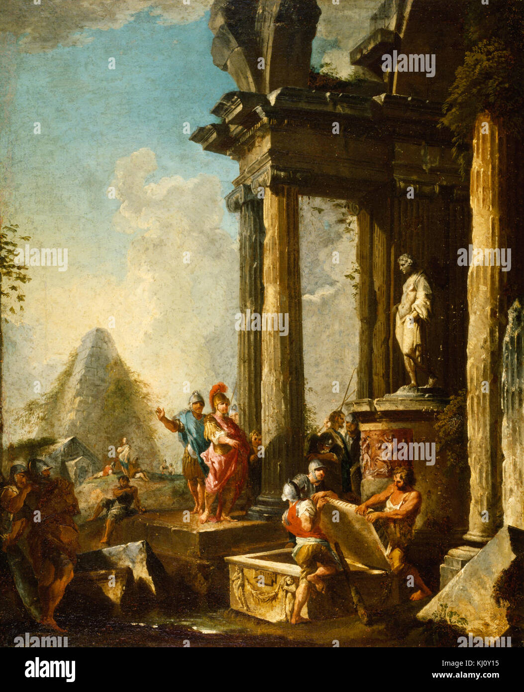 Giovanni Paolo Panini - Alexander the Great at the Tomb of Achilles ...