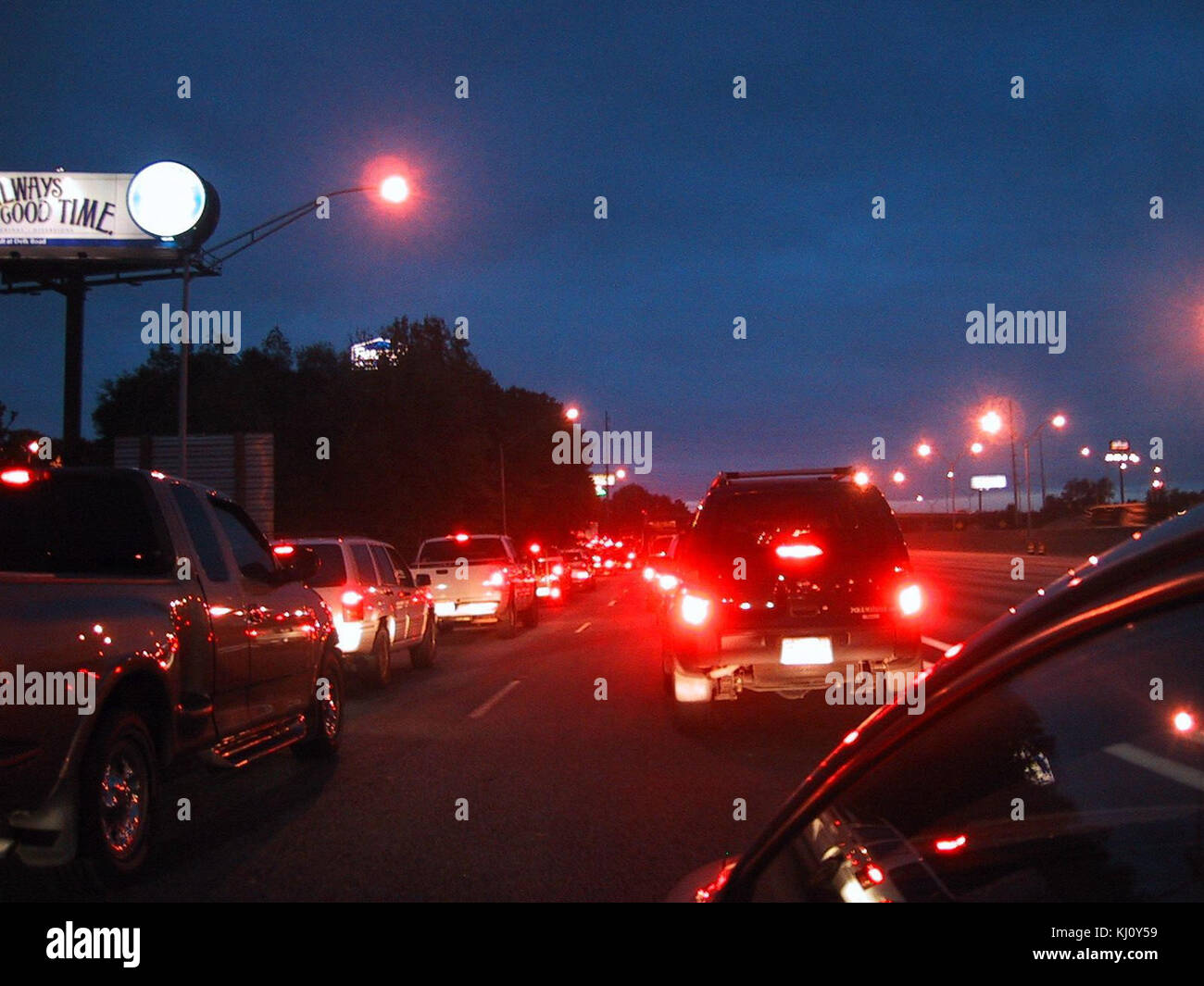 Gridlock traffic jam at twighlight Stock Photo - Alamy