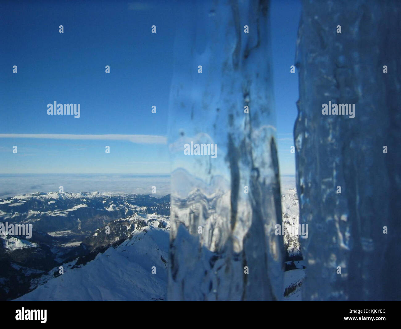 An artwork showing an ice-covered landscape, likely depicting winter ...