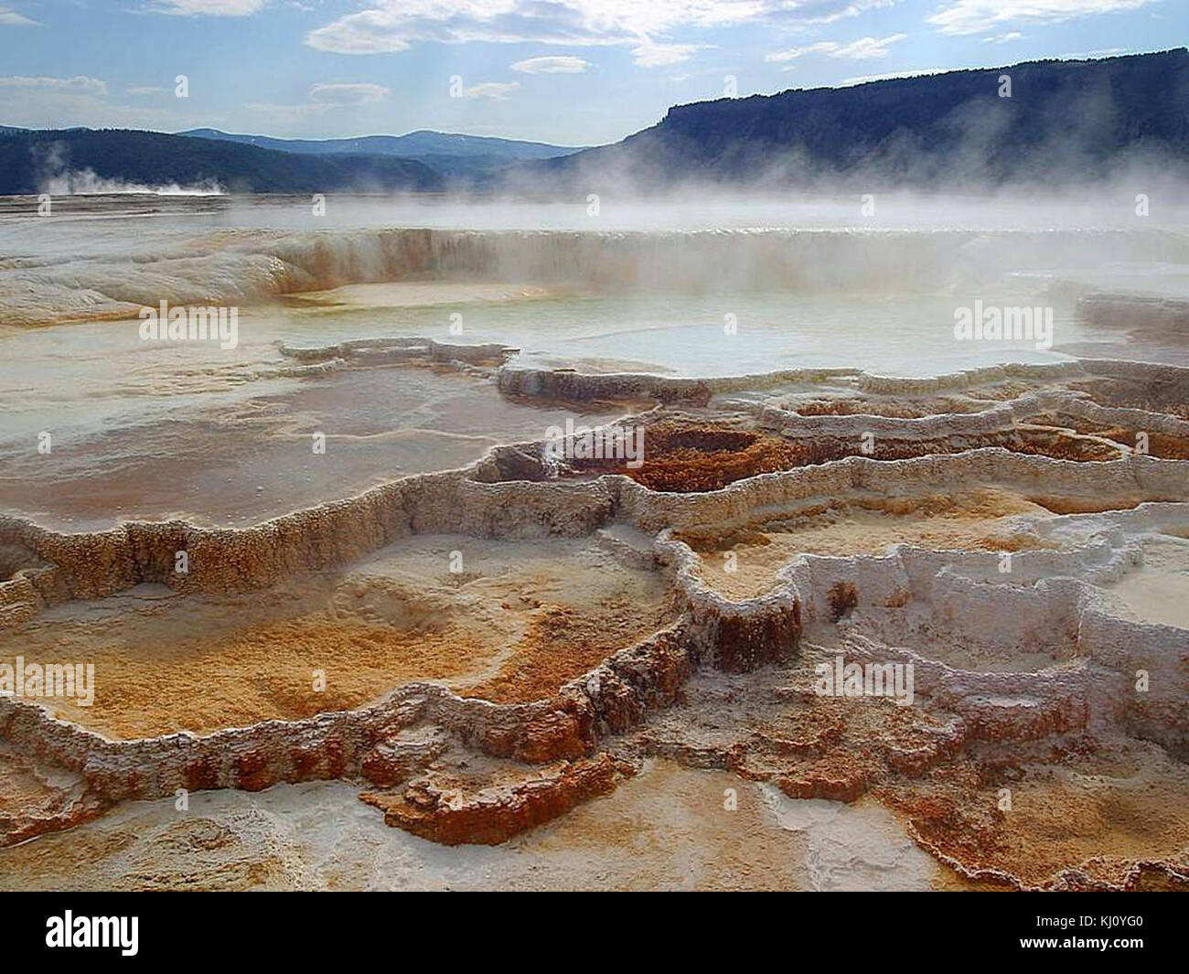 Hot spring in Yellowstone Stock Photo - Alamy