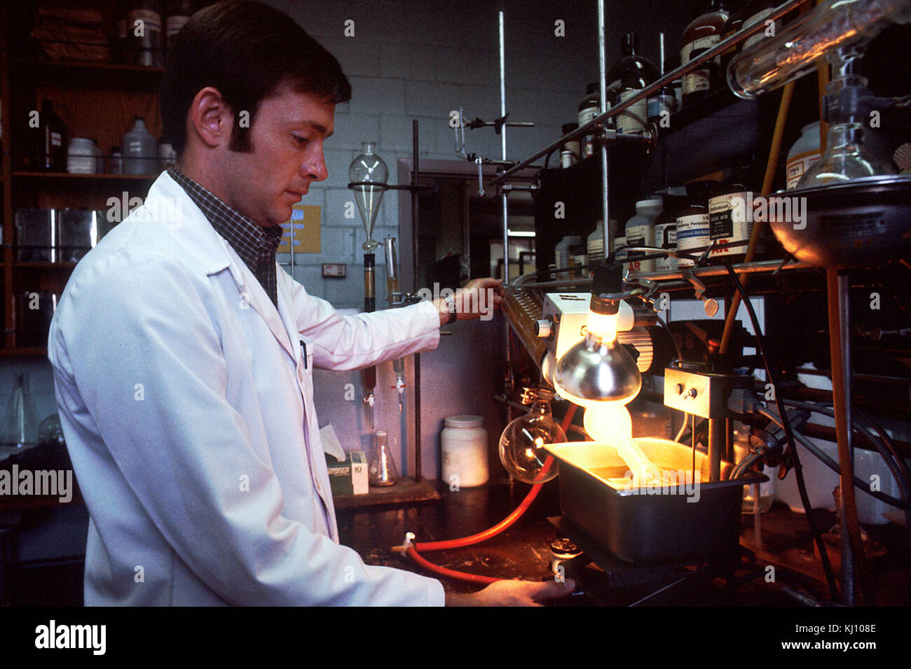This image likely depicts a scientific laboratory, capturing the setup ...