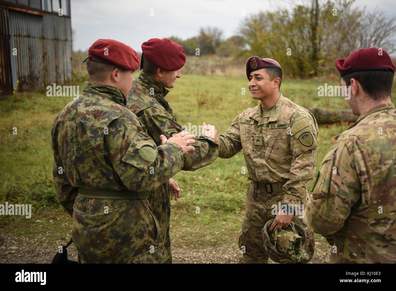KOVIN, Serbia -- Paratroopers from Able Co. 2nd Bn., 503rd Infantry ...