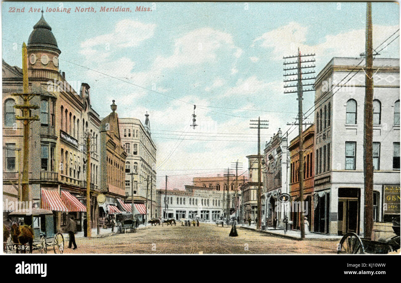 Meridian downtown postcard Stock Photo - Alamy