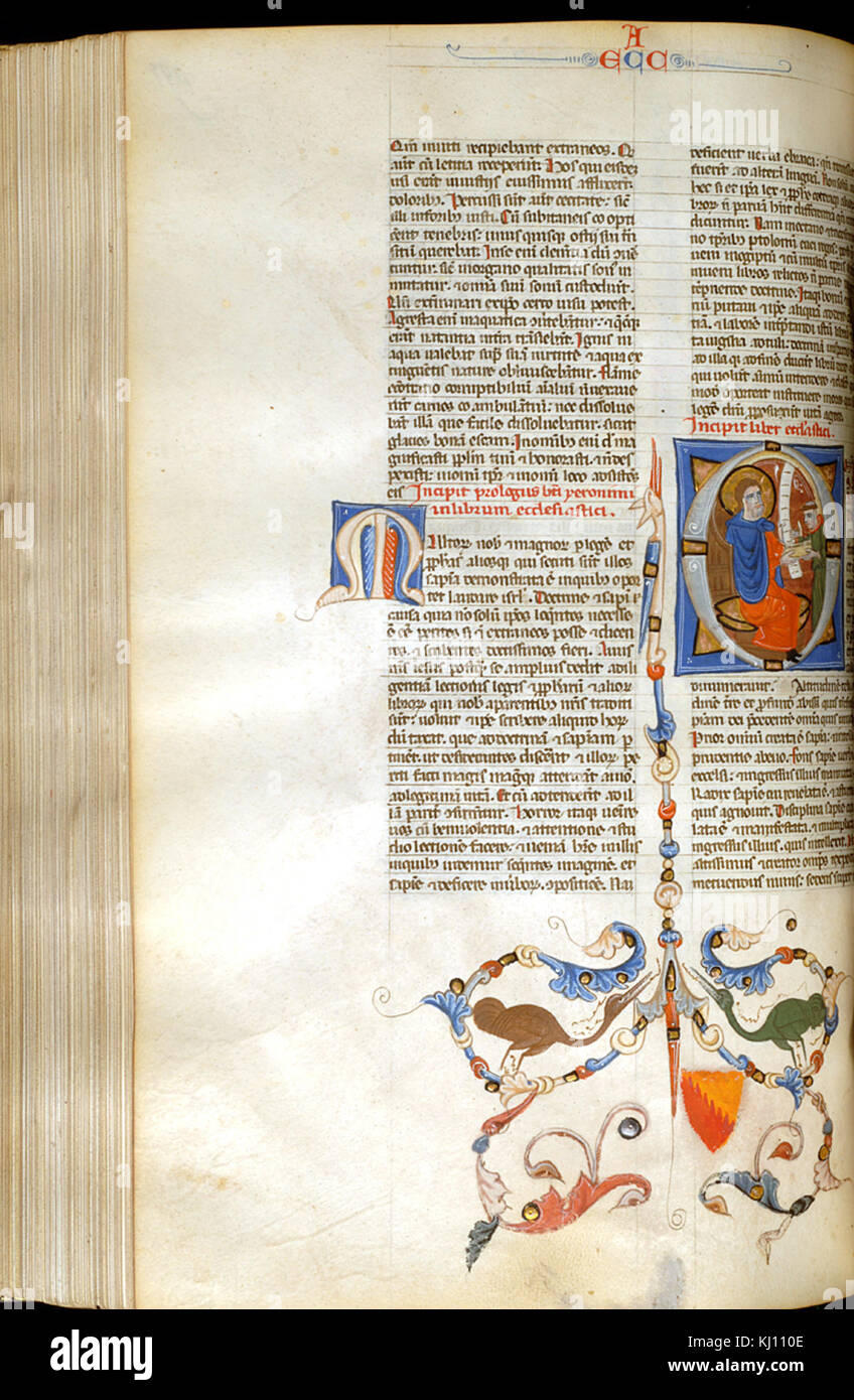 Miniatore di S Alessio in Bigiano - Leaf from Bentivoglio Bible ...