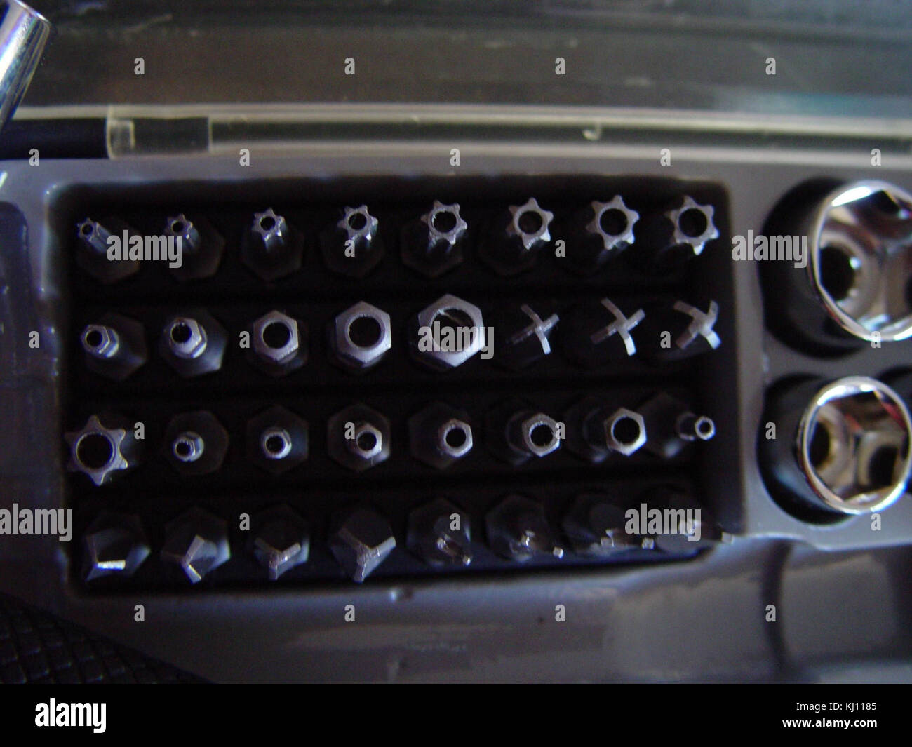 Multi fit spanner kit bits hex posidrive star three sided Stock Photo ...