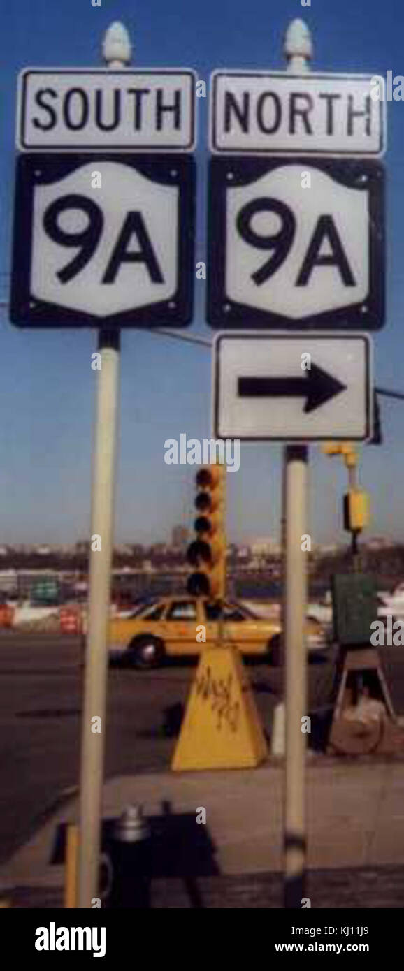 NY 9A shields Stock Photo - Alamy