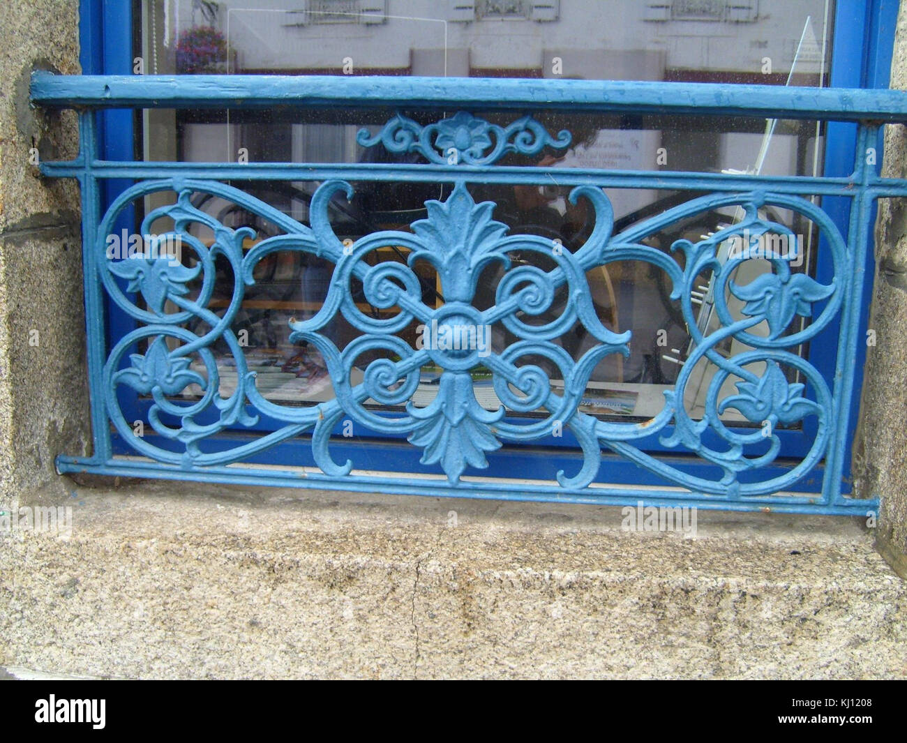 Old iron work on window Stock Photo - Alamy