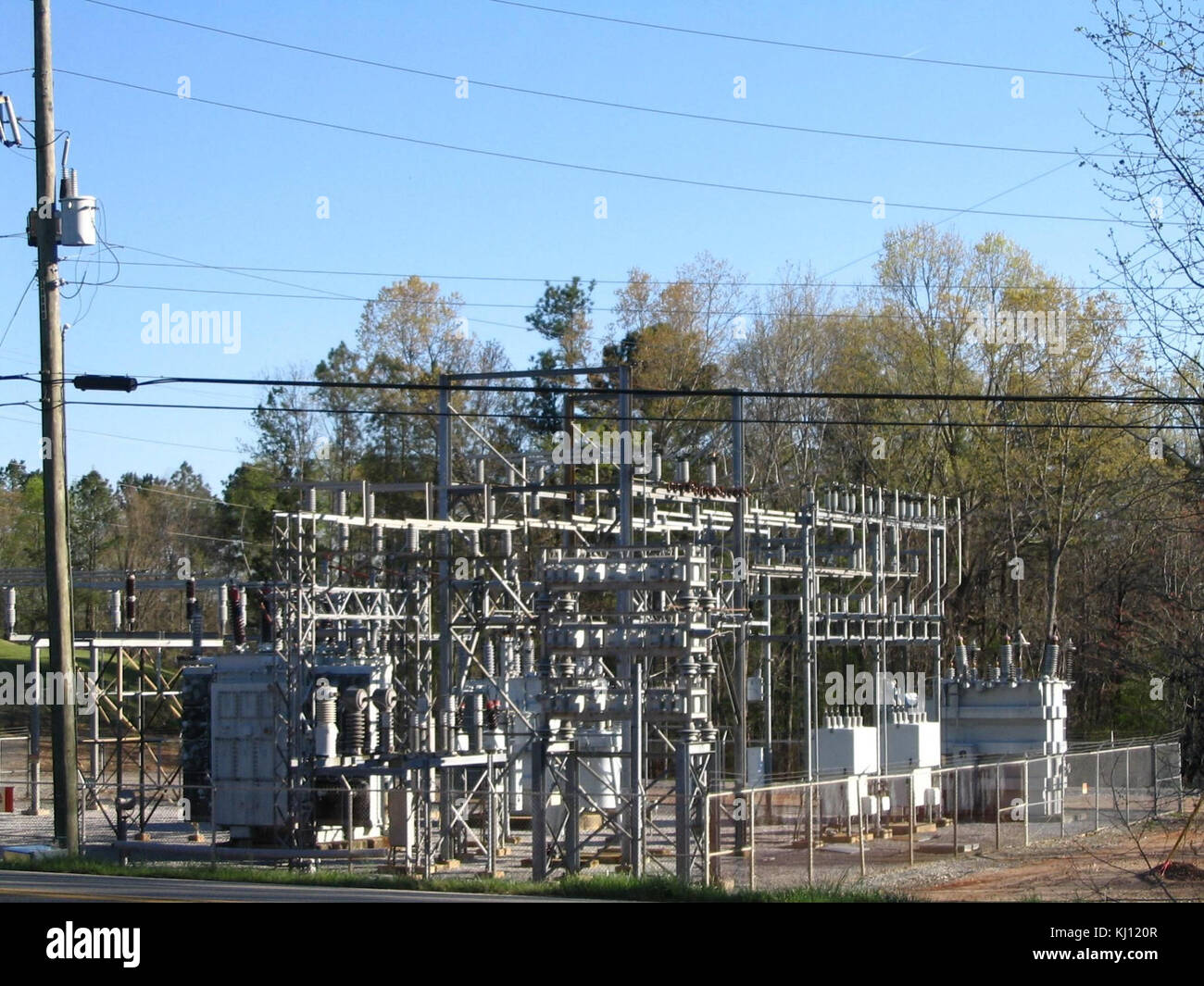 Outdoor power substation Stock Photo - Alamy