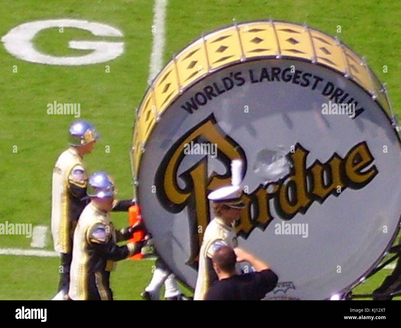 This image shows a drum from Purdue University, often used in school ...