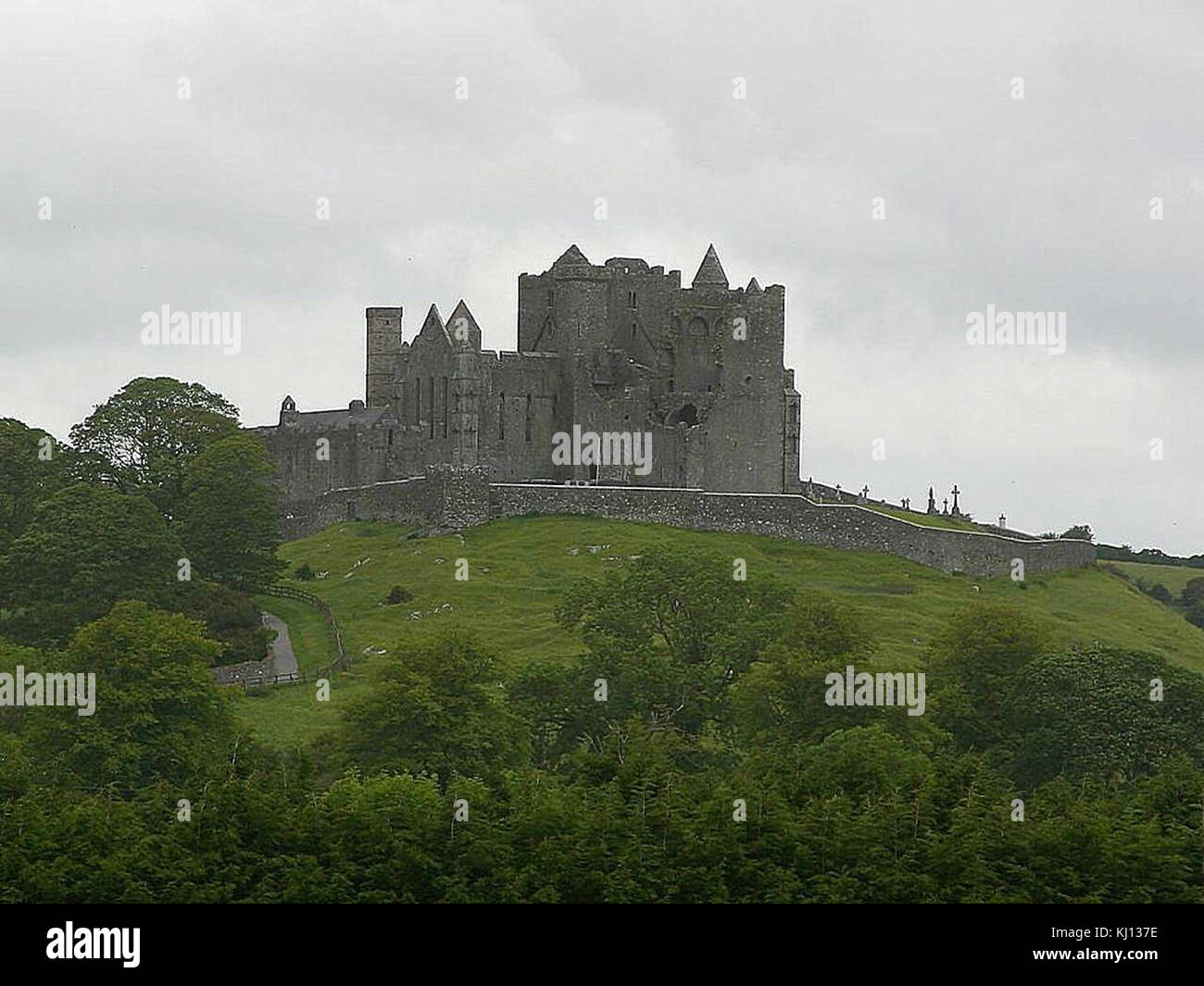 Rock of cashel castles ruins Stock Photo - Alamy