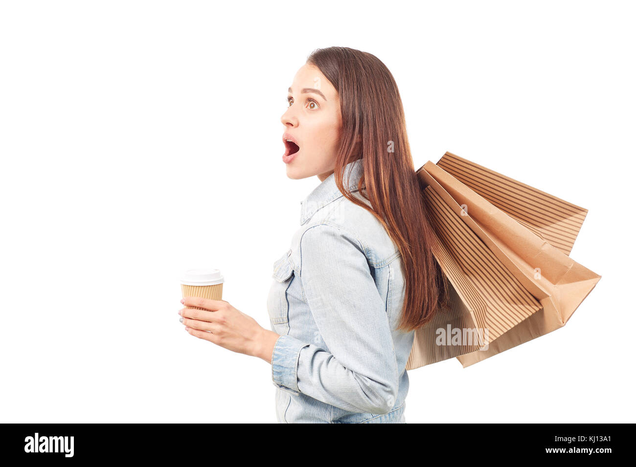 Beautiful young shopoholic Stock Photo - Alamy