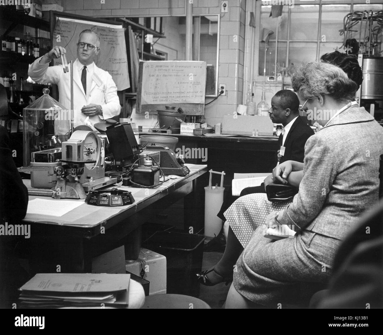 Science and research and community Black and White Stock Photos ...