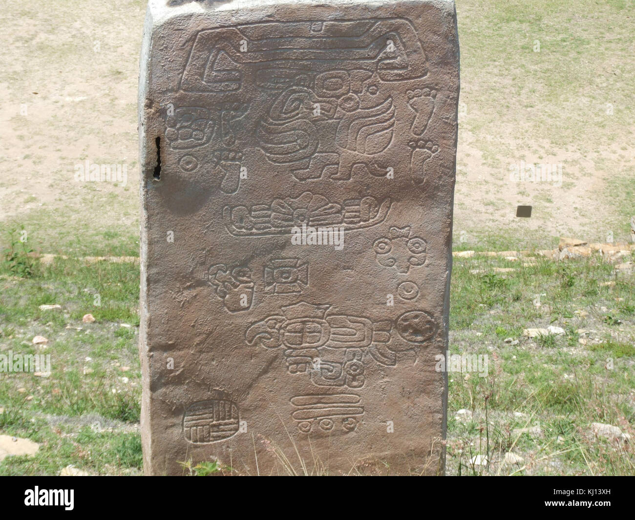 Stone ruins on field Stock Photo - Alamy