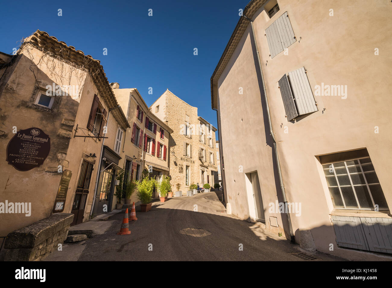 Street of medieval village of Gordes, Provence, France Stock Photo - Alamy