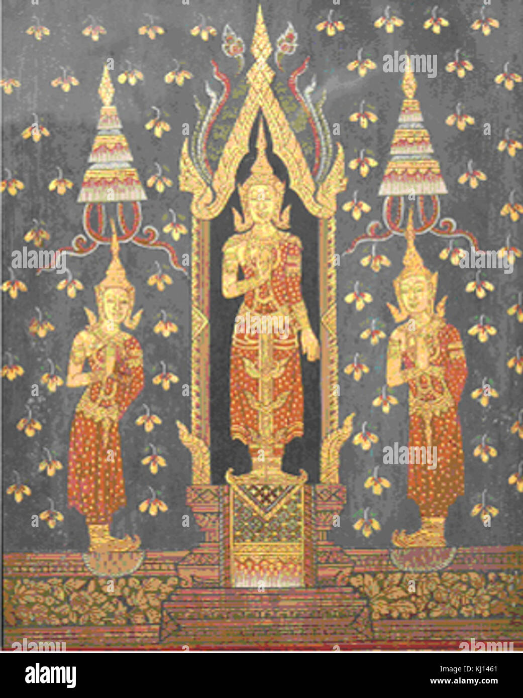 Thai - Buddha and Two Disciples - Walters 2010124 Stock Photo - Alamy