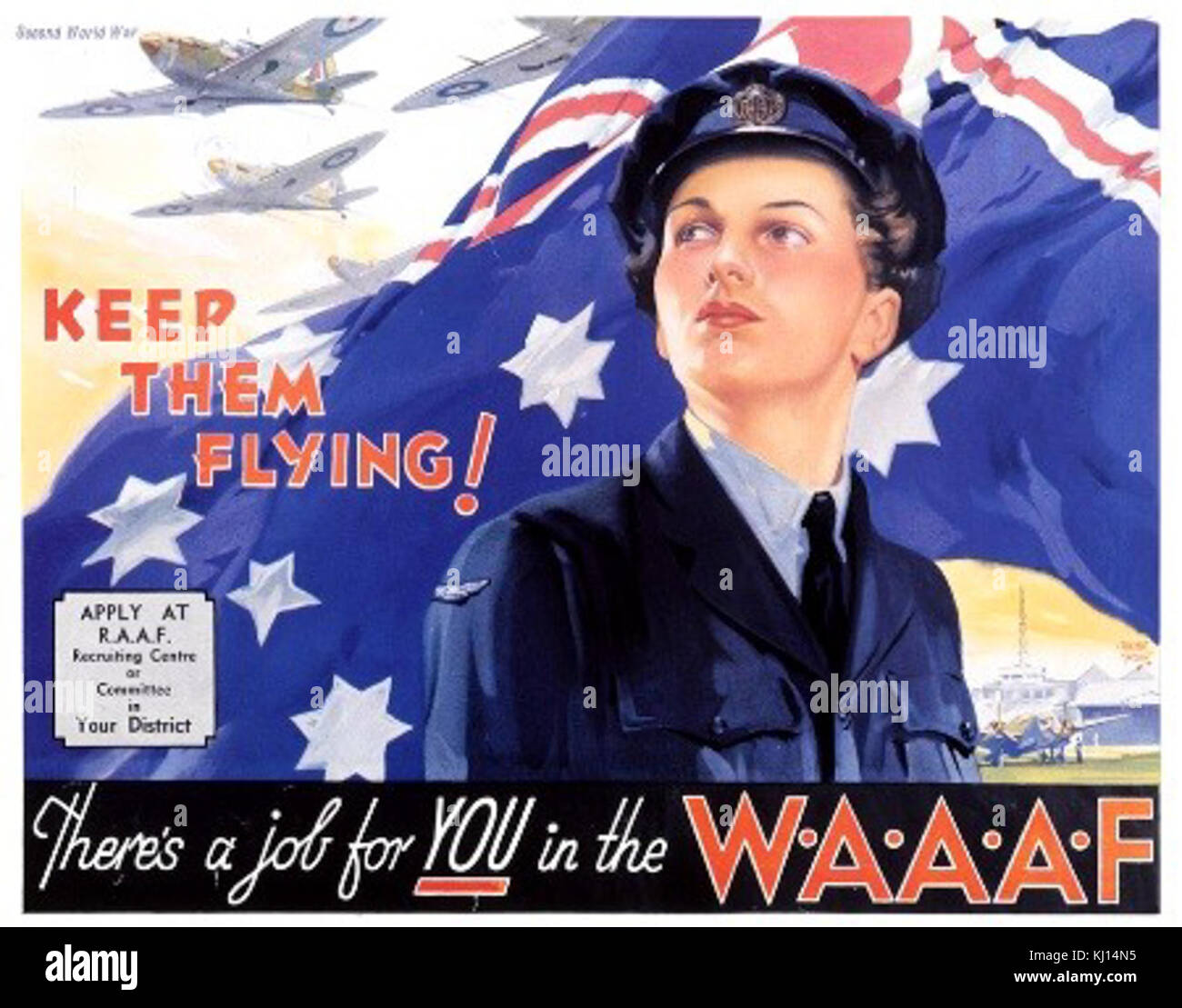 WAAAF Recruiting Poster Stock Photo - Alamy