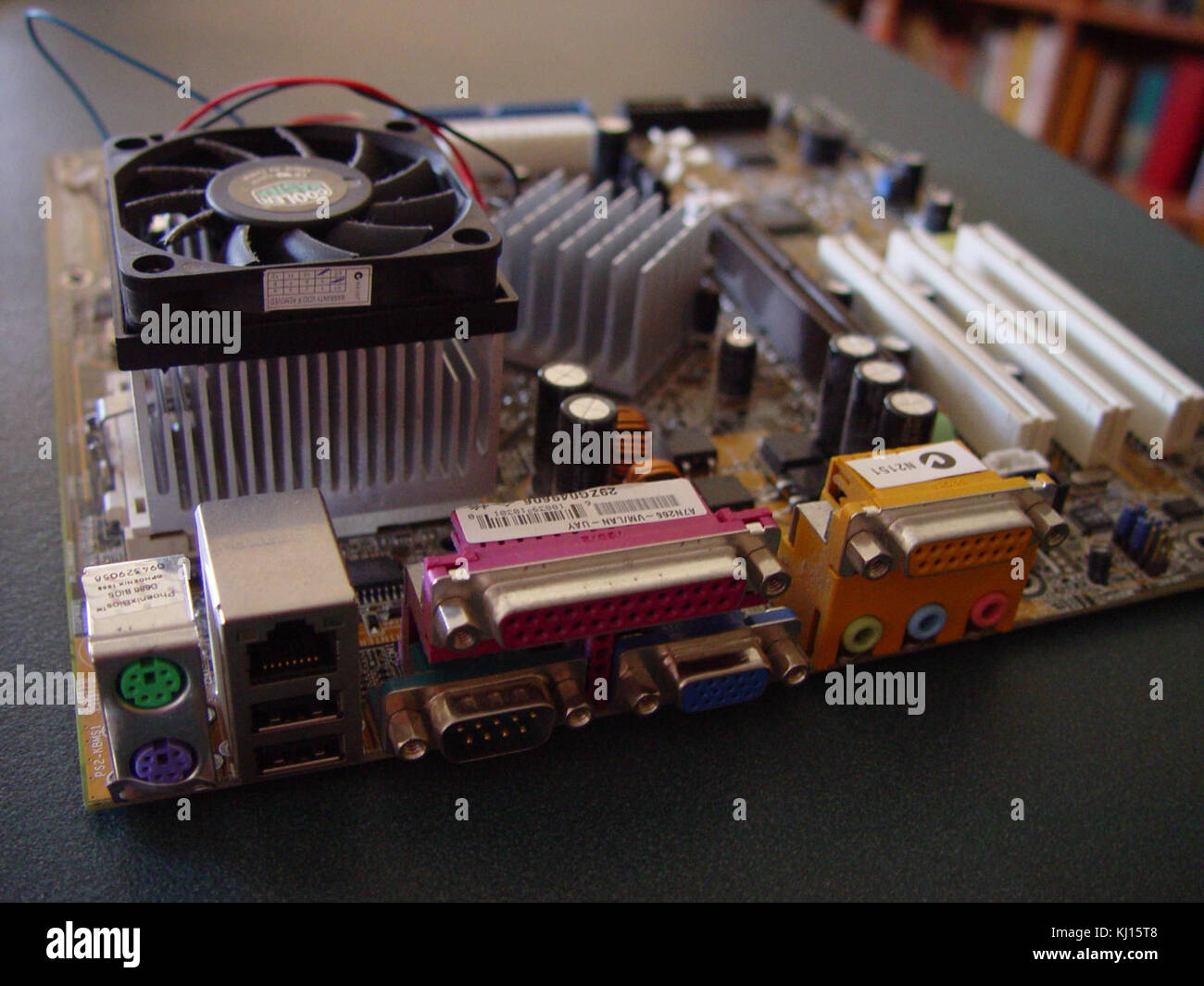 Atx computer motherboard with cpu and fan Stock Photo - Alamy