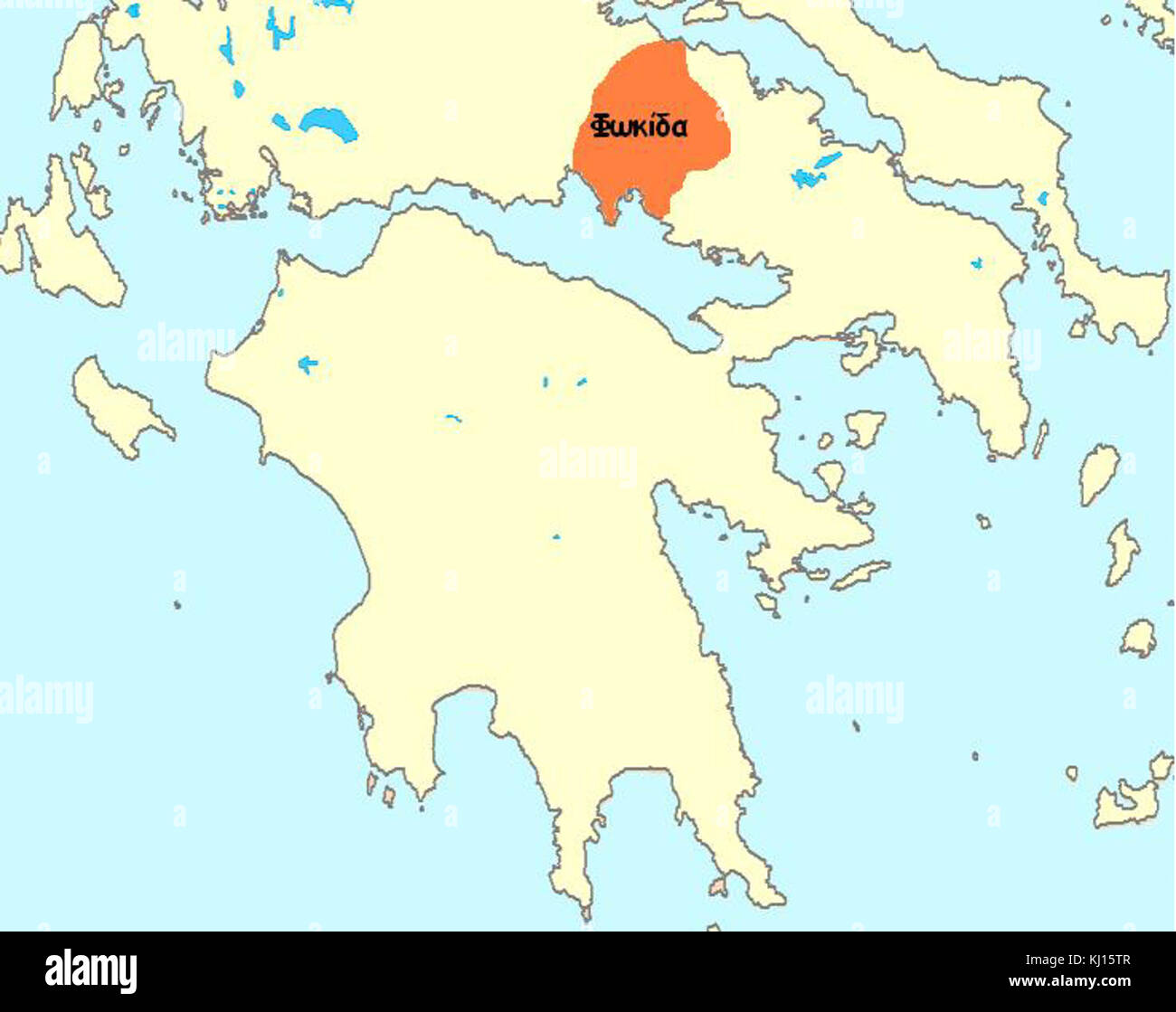 Ancient phokida map Stock Photo - Alamy