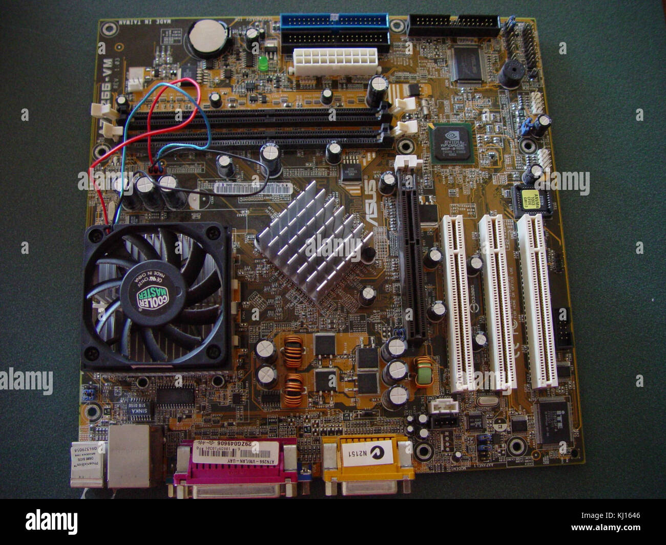 Atx motherboard pci agp sockets Stock Photo - Alamy
