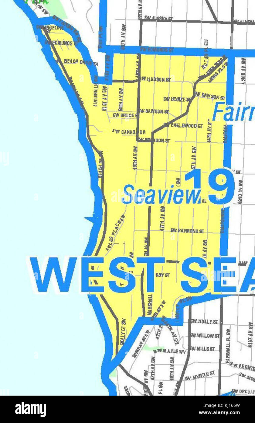 This map of Seattle provides a detailed seaview of the city ...