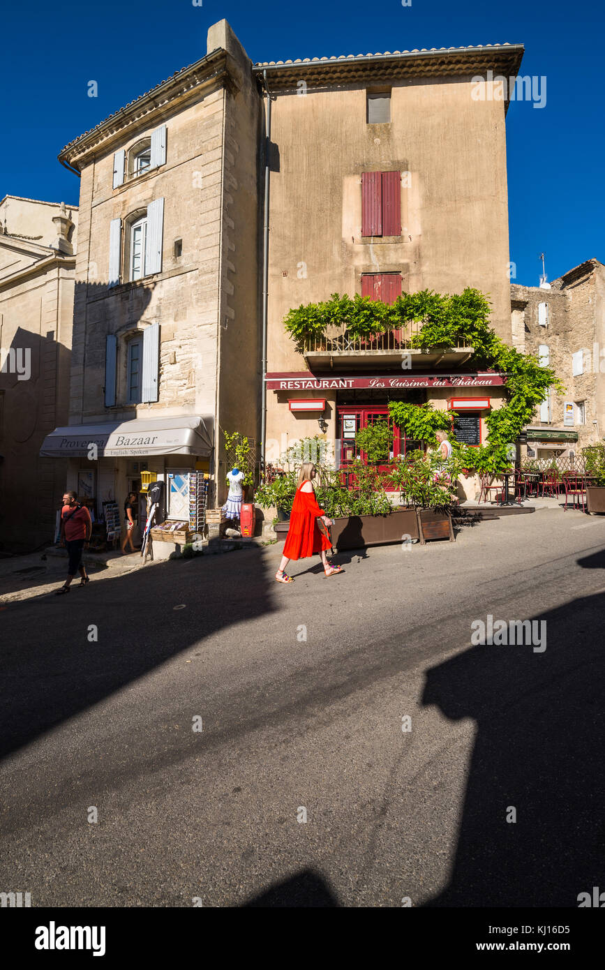 Street of medieval village of Gordes, Provence, France Stock Photo - Alamy