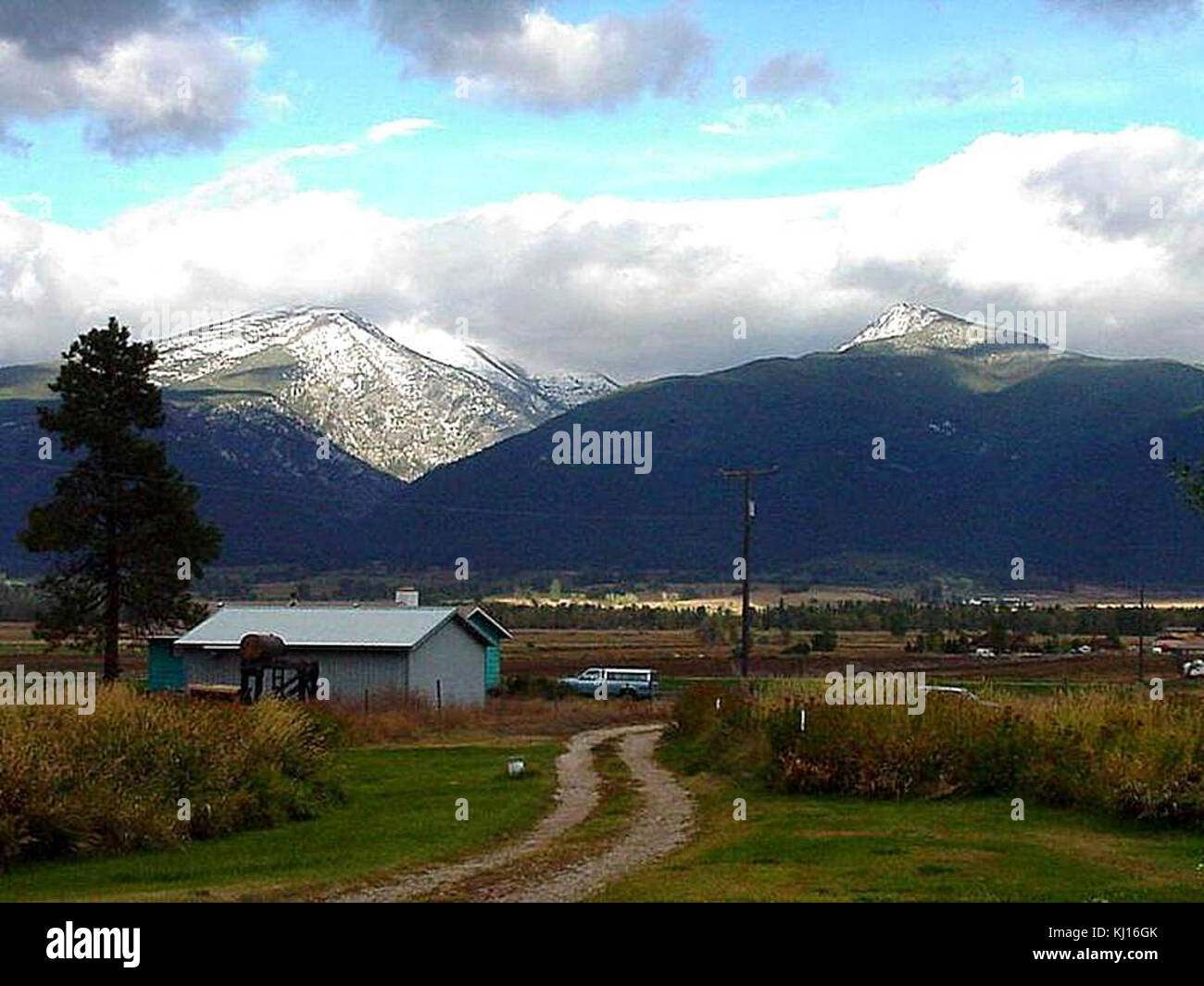 Bitterroot mountains parents farm Stock Photo - Alamy