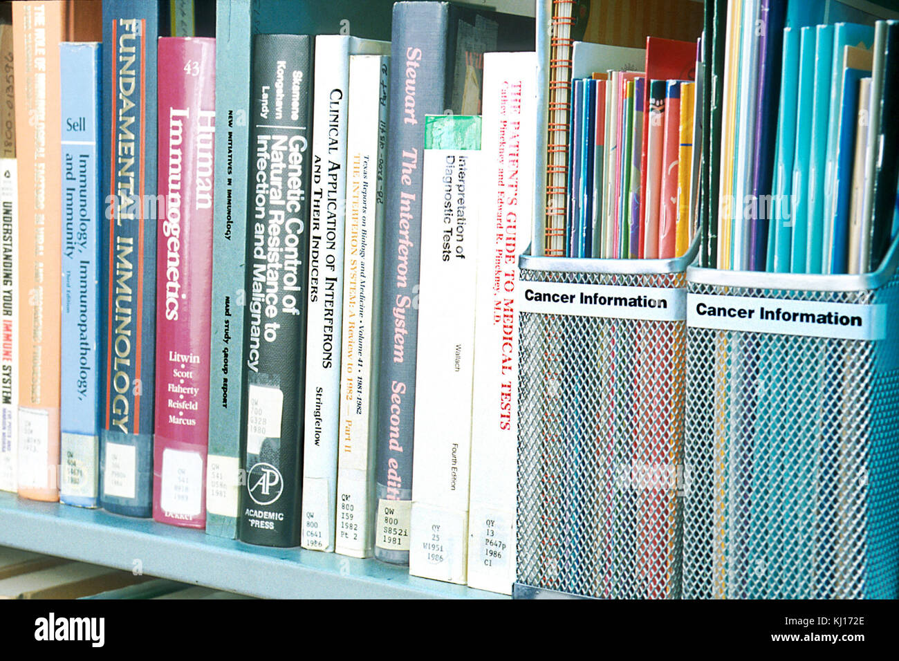 Cancer publications library Stock Photo - Alamy