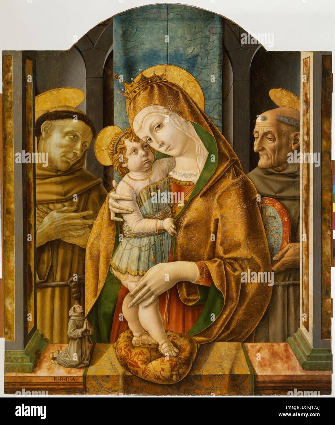 Carlo Crivelli - Madonna and Child with Saints and Donor - Walters 37593 Stock Photo - Alamy