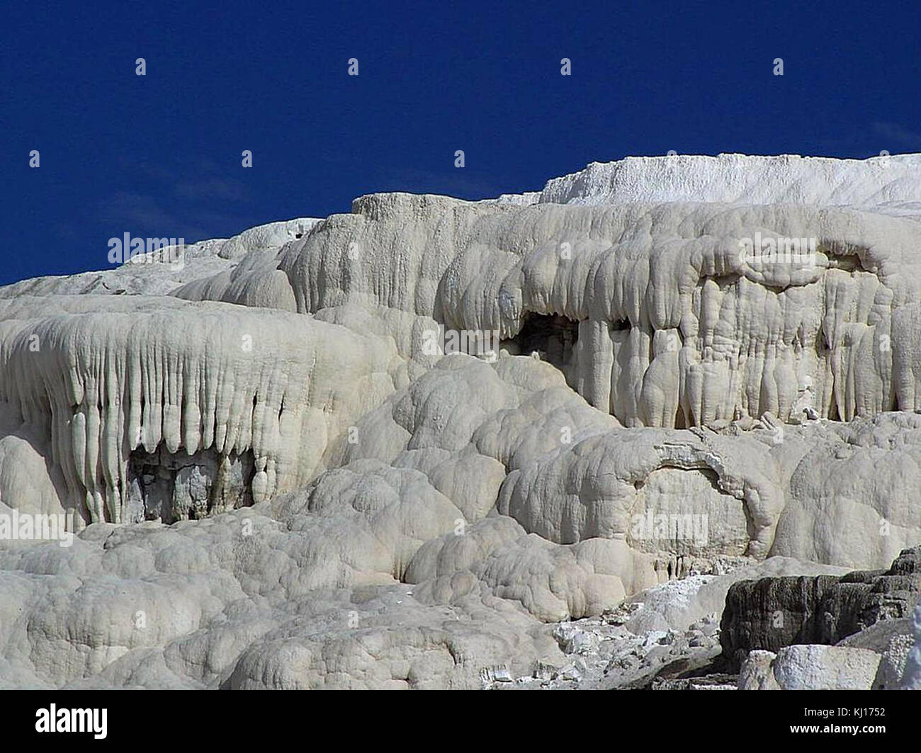 The Calcium Mammoth Hot Springs are natural formations in Yellowstone ...