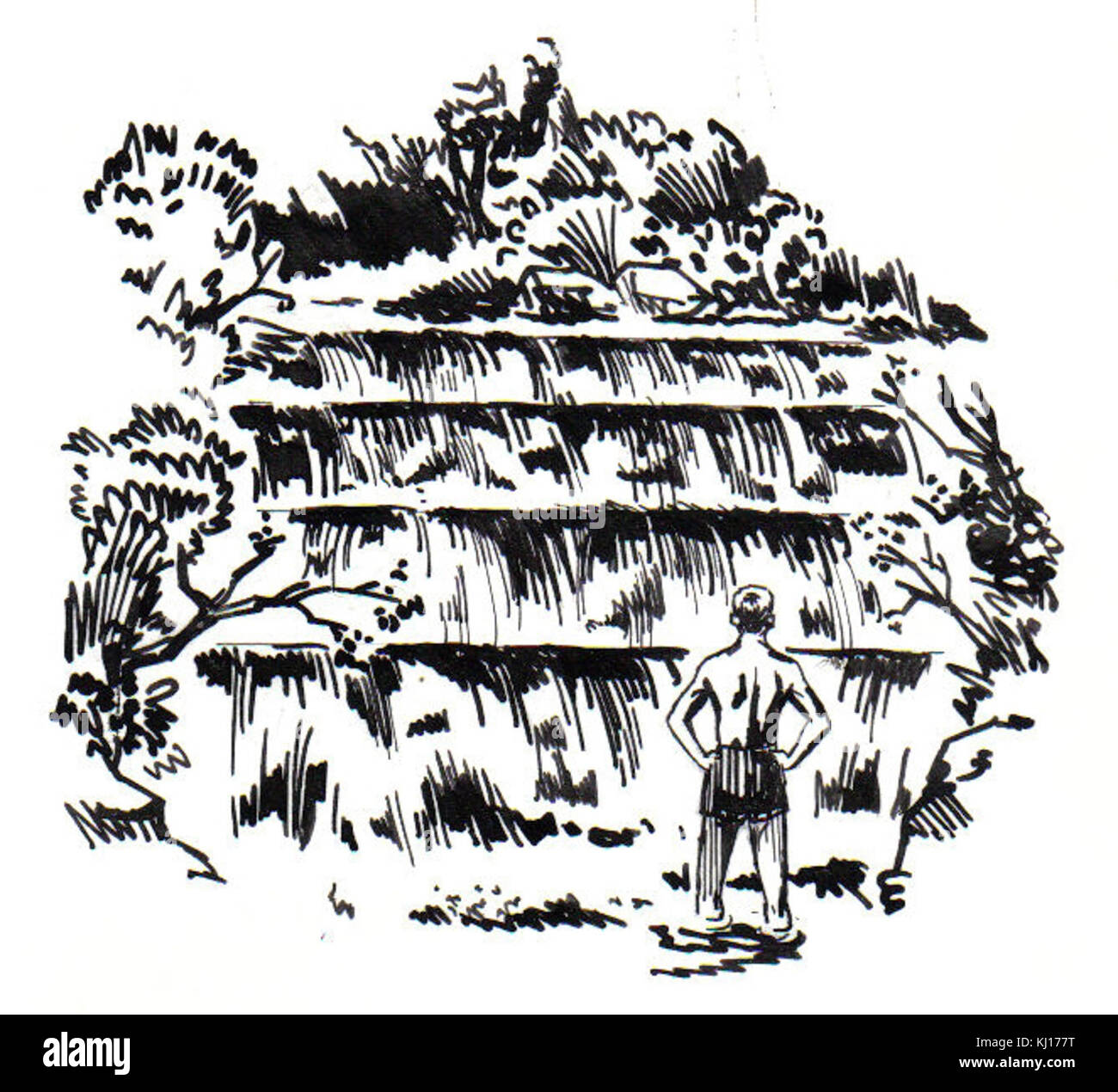 Park with water feature Cut Out Stock Images & Pictures - Alamy