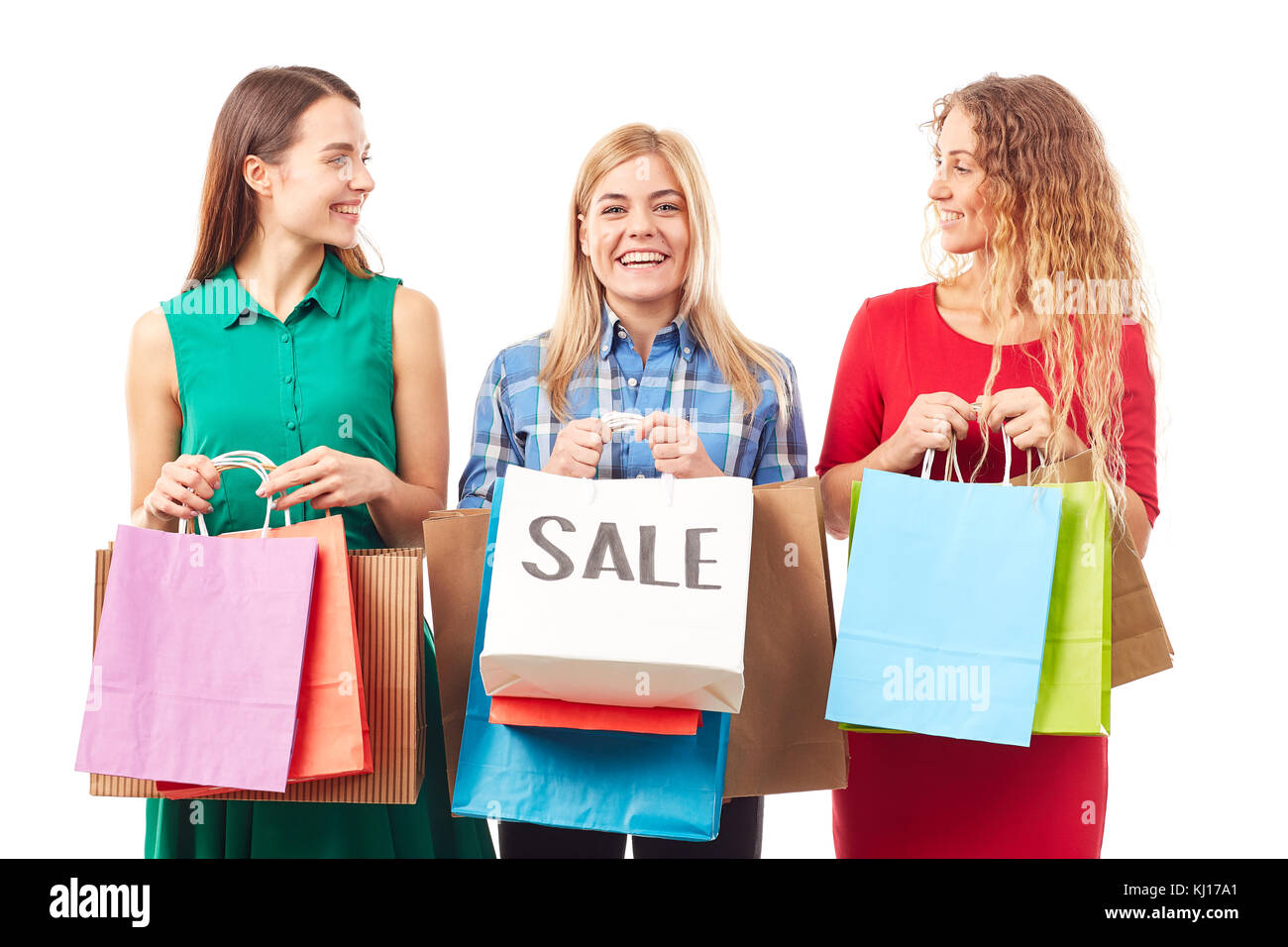 Enjoying shopping sale Stock Photo - Alamy