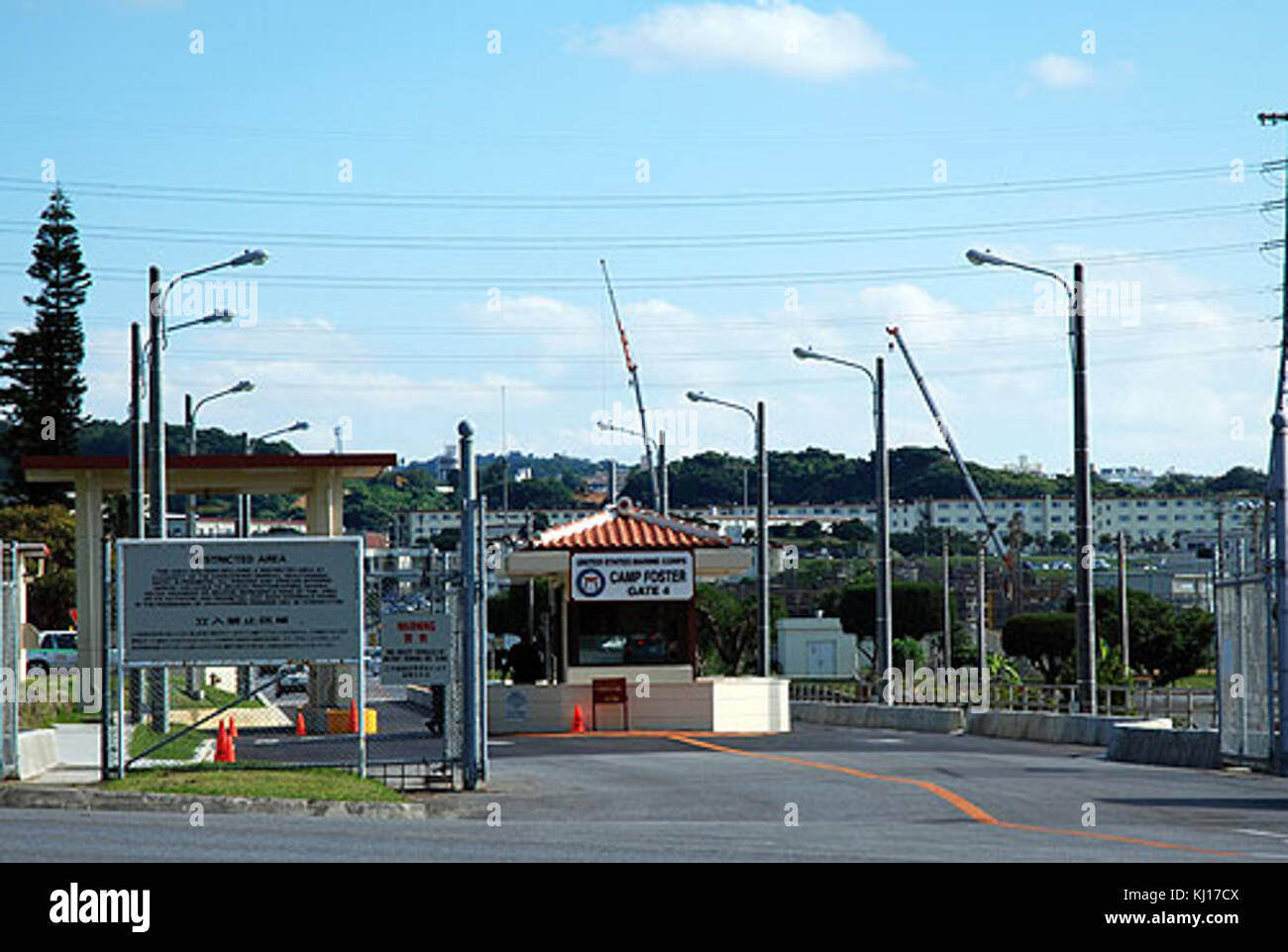 Camp Foster Gate 4 Stock Photo - Alamy