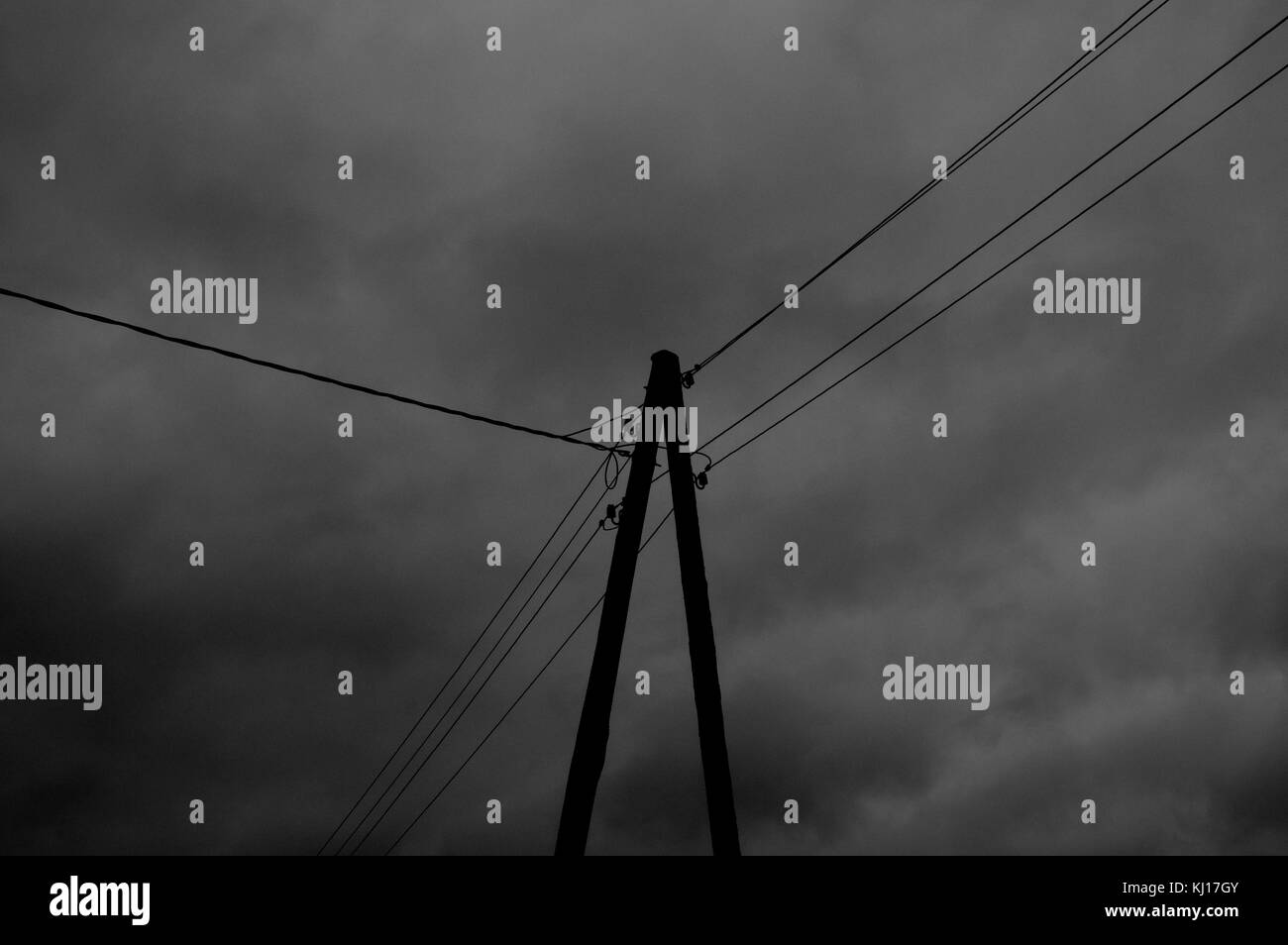 Outdoor Electrical Wire Stock Photo - Alamy