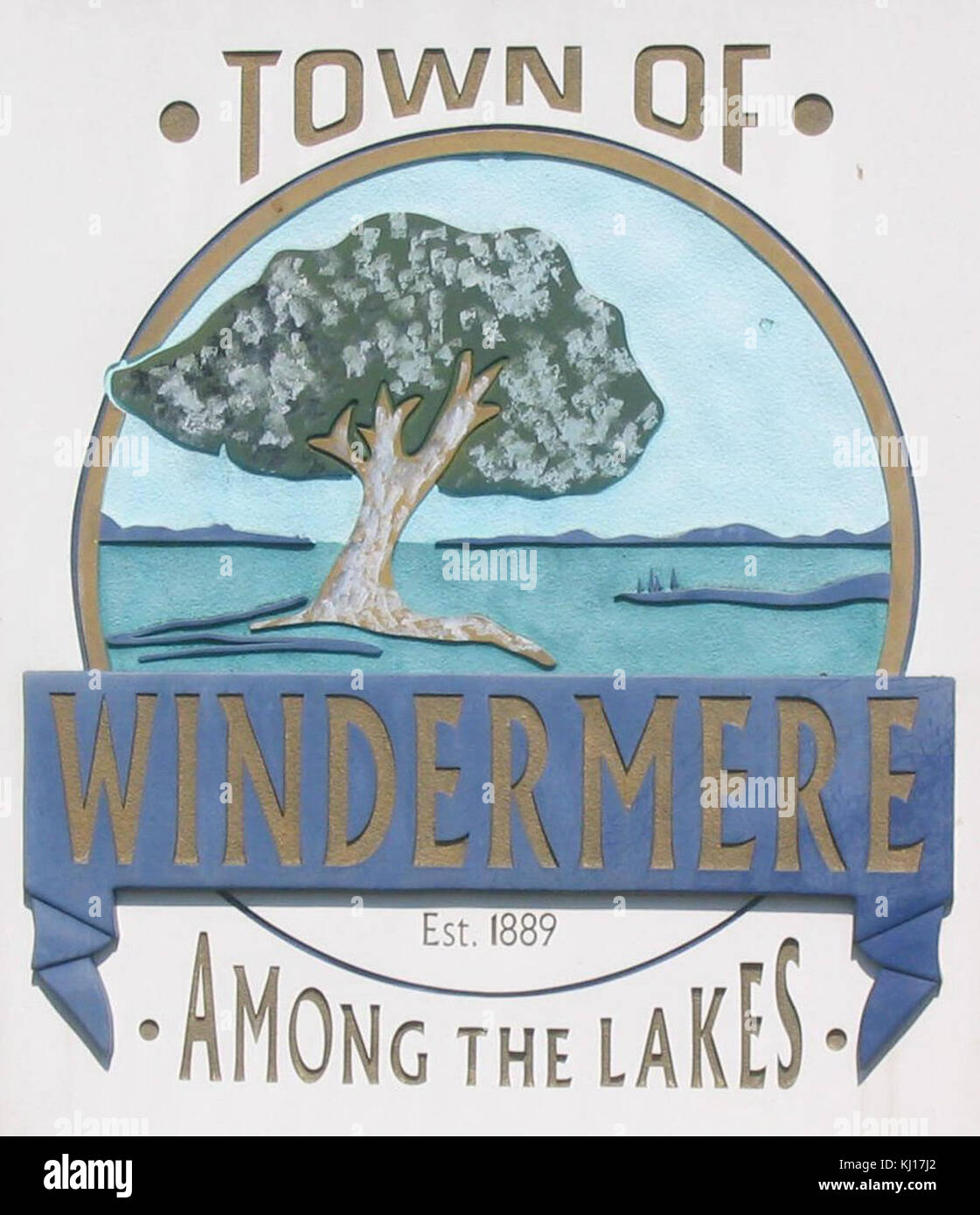 Conroy welcome to Windermere Stock Photo - Alamy