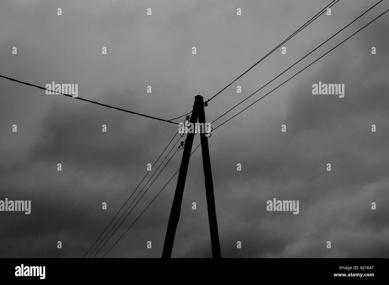 Outdoor Electrical Wire Stock Photo - Alamy