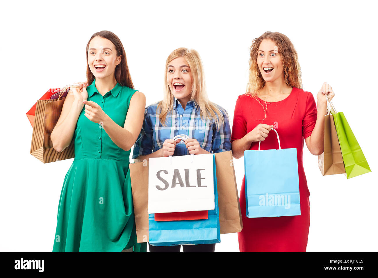 Enjoying shopping sale Stock Photo - Alamy