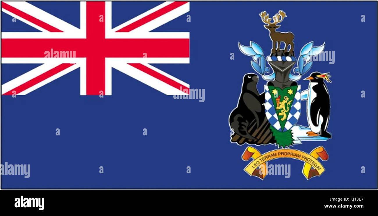 Flag of South Georgia and the South Sandwich Islands Stock Photo - Alamy