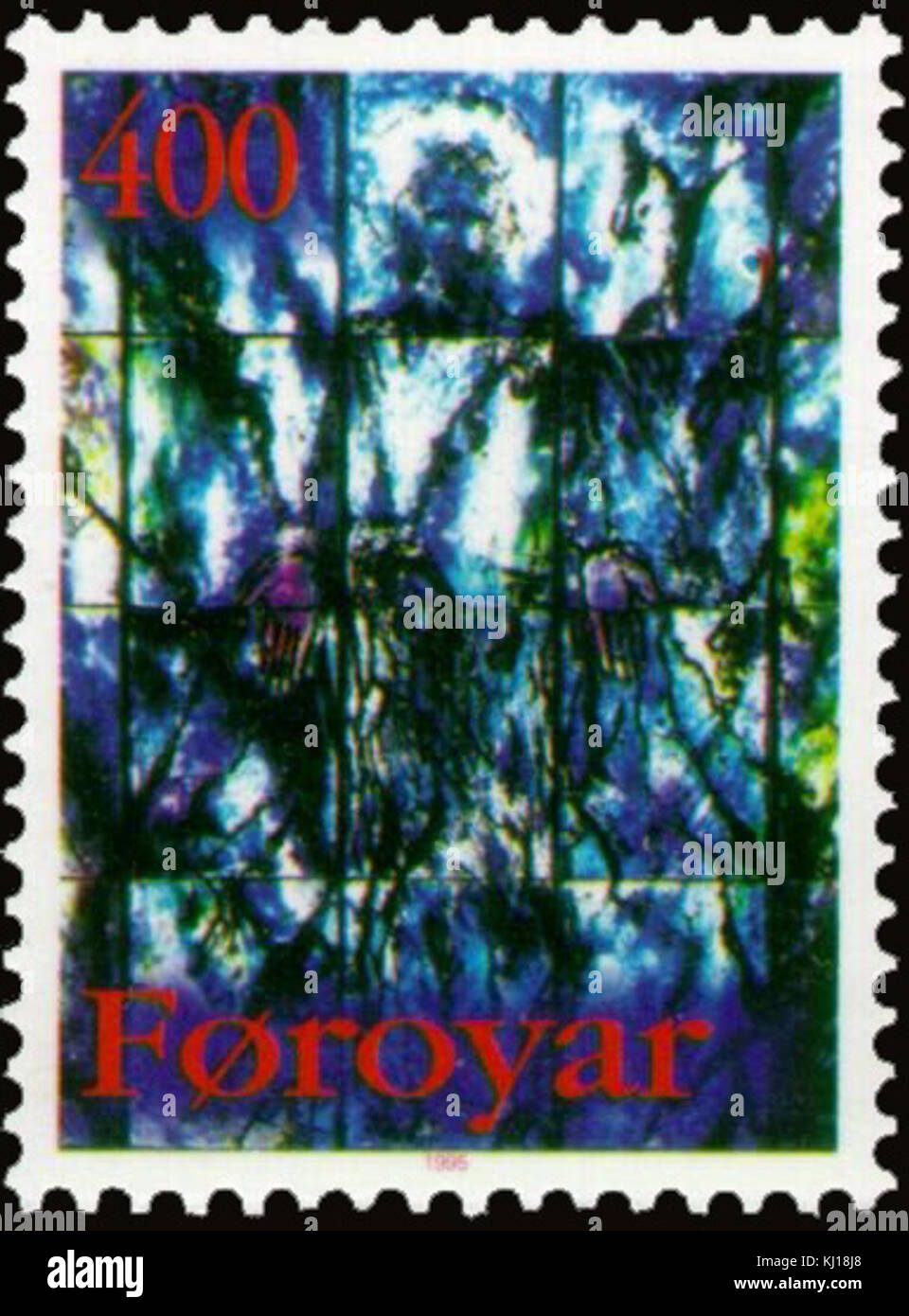 Faroe stamp 281 catholic church Stock Photo - Alamy