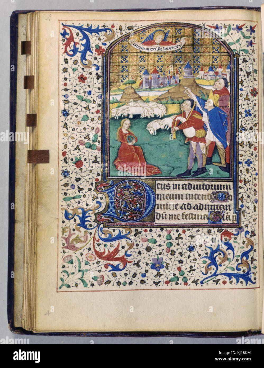 French - Leaf from Book of Hours - Walters W26938V - Open Reverse Stock ...